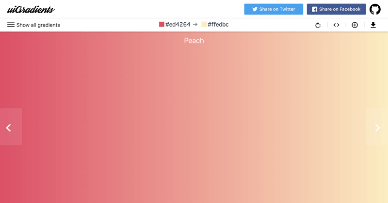 그라데이션 코드와 CSS 코드 확인 가능 사이트 5 - RWDB