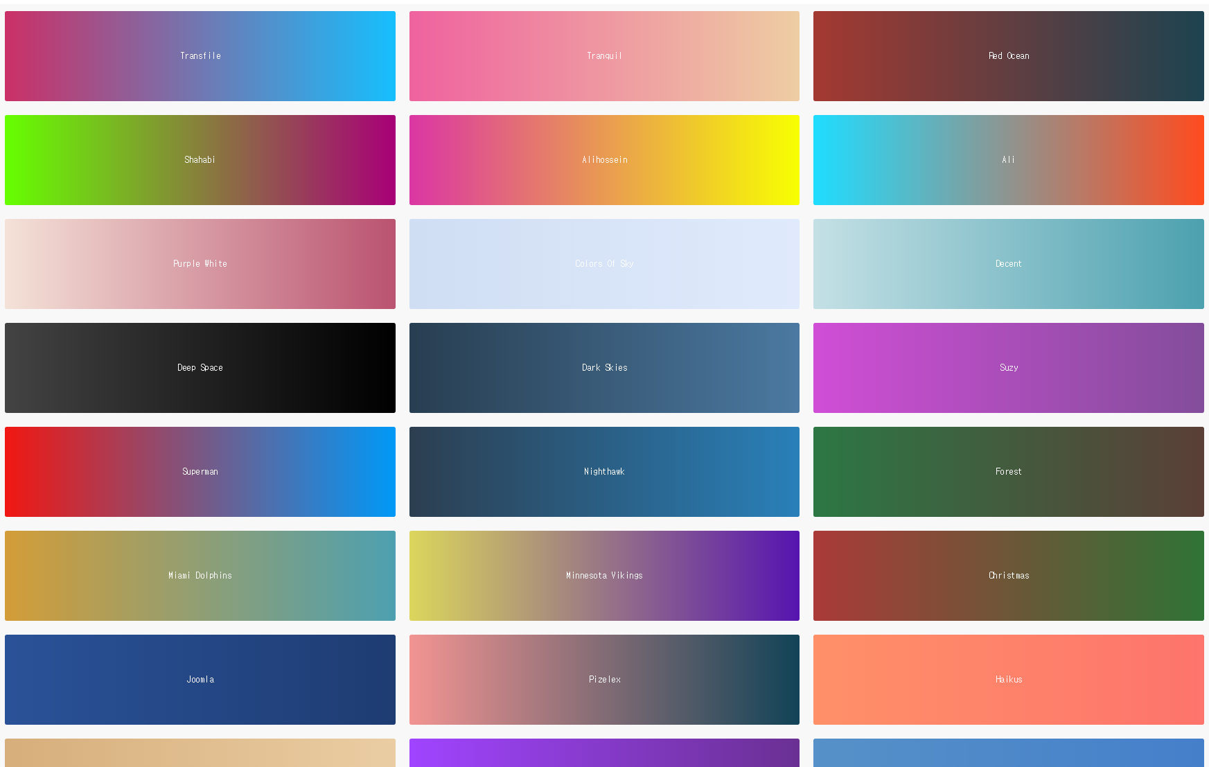 css로 그라데이션 배경을 쉽게 만들수있게 도와주는 uigradients - RWDB