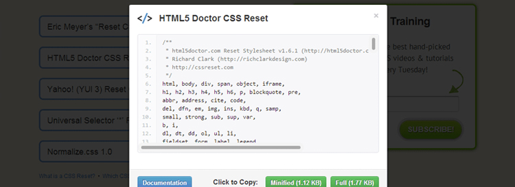 코딩 필수 CSS Reset 모음 - RWDB