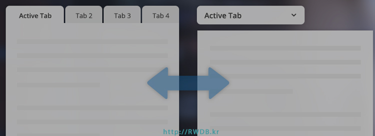 탭메뉴 반응형 모바일로 전환 시 select로 전환하는 jQuery!! - RWDB