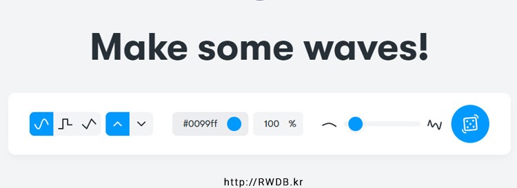 독특한 SVG 웨이브를 생성해주는 GETWAVES - RWDB